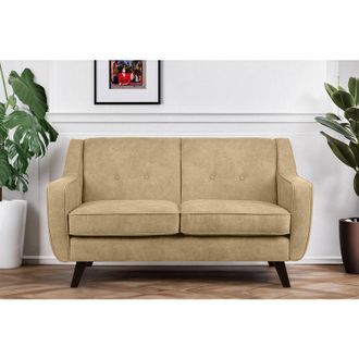 Konsimo Konsimo - terso Sofa, 2 Sitzer im zeitlosen Design, in Lederoptik, hellbeige