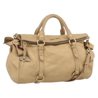 Miu Miu Sac &agrave; main Pre-owned - Femme - Pre-owned - Beige - Taille: ONE Size