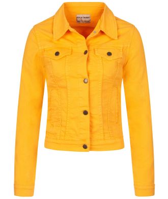 Rock Creek Damen Jeans Jacke &Uuml;bergangs Jacke Denim Blouson Stretch Kurz Classic Jeansjacken Urban Stonewash D-401 Gelb XXL