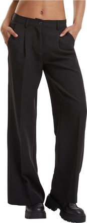 Urban Classics Ladies Wide Leg Trousers Black, 30