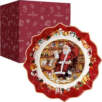 Villeroy & Boch Toys Fantasy - Weihnachtsschale Set, 25x25x4cm, Rot, Sp&uuml;lmaschinenfest, Mikrowellengeeignet, Geburtstagsgeschenk, Weihnachtsgeschirr, Premium Porzella