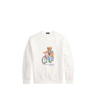 Polo Ralph Lauren Sweat imprim&eacute; &agrave; col rond en coton m&eacute;lang&eacute;