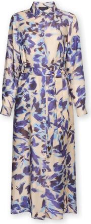 Elena Miro Femme, Robes, Multicolore, Taille: 50 FR Robe chemise imprim&eacute;e