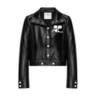 Courr&egrave;ges Reedition Vinyl Jacke - - Jackets - Damen - Schwarzk - M