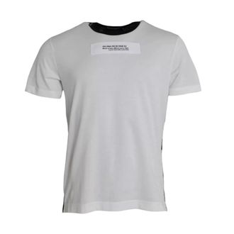 Dolce & Gabbana Camouflage Rundhals T-Shirt - - Tops - Herren - Wei&szlig; - XS