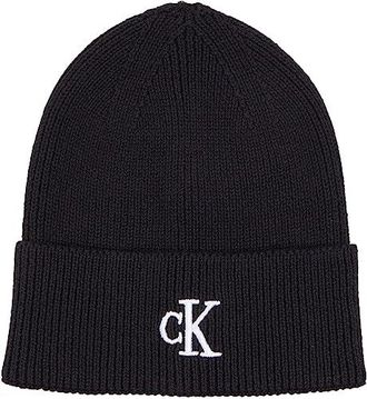 Calvin Klein Jeans Femme Bonnet Beanie Hiver, Noir (Black), Taille Unique