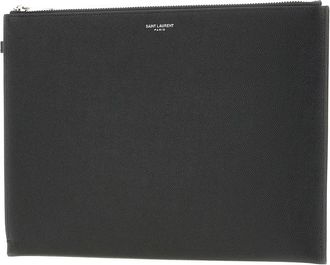 Saint Laurent Logo Zipped Clutch