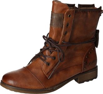Mustang Jeans Damen Stiefelette, Cognac, 44 EU