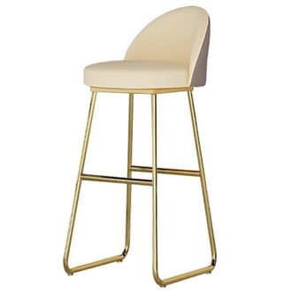 Generic Barhocker mit PU-Lederbezug, hohe Hocker mit R&uuml;ckenlehne und Metallbeinen, Fr&uuml;hst&uuml;cksst&uuml;hle f&uuml;r Bar, Theke, K&uuml;che und gewerbliche Nutzung