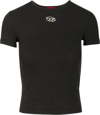 Diesel T-Ele-Long-Od T-Shirt - Femme - Tops - Noir - Taille: 38 FR
