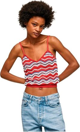 Pepe Jeans London Damen Frida Top Long Sleeves Knits, Red (Studio Red), XL