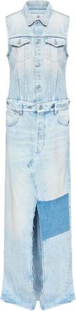 Maison Margiela Femme, Robes, Bleu, Taille: 42 FR Maxi Abito