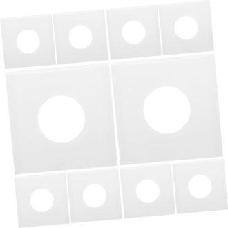 Valiclud 20 Stück Teiliges Vinyl Schallplatten Aufbewahrungshüllen aus Robustem Kraftpapier Atmungsaktive Schutzhüllen mit Kleinen Luftlöchern Rechteckiges Des