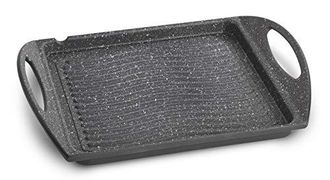 Lagostina Speciali Antiaderenti Antihaftbeschichtete Platte, Aluminiumguss, grau, 25 x 25 cm