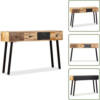 vidaXL Konsolentisch Recyceltes Teak Massiv 120 x 30 x 76 cm - Vintage Stil - Konsolentisch - Beistelltisch - Wohnzimmerm&ouml;bel - Teakholzm&ouml;bel