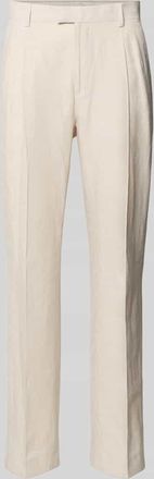 Mc Neal Anzughose aus Leinen-Mix mit B&uuml;gelfalten