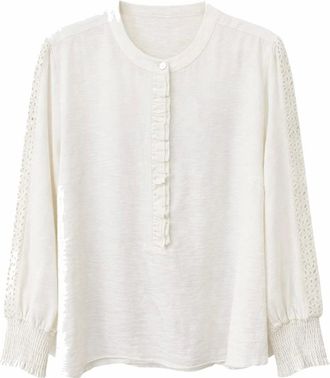 2-Biz Femme, Blouses et Chemises, Blanc, Taille: 44 FR Blouse