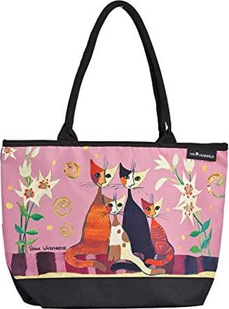 Von Lilienfeld Cabas Besace Rosina Wachtmeister: Lilies Sac Bandoulière Spacieux Sacs Portés Èpaule Cabas Décontractés Chat Art