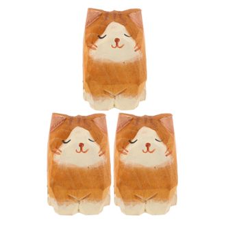 DOITOOL 3 handgeschnitzte Katzenfiguren aus Holz, Miniatur-Katzenfiguren f&uuml;r den Schreibtisch, kreative Holzkunststatuen f&uuml;r rustikale Wohndekoration