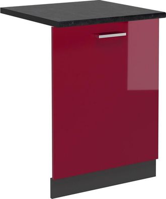 Vicco Geschirrspülblende R-Line, Bordeaux Hochglanz, 60 cm, ap Anthrazit