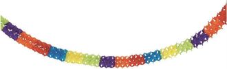 Papstar Girlande aus Papier, d= 11,5 cm, 4m lang, Partygirlande Geburtstag, Kinderfest, Fasching, Deko Karneval