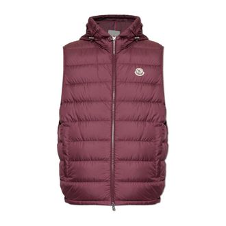 Moncler Marseillan Kapuzen-Daunenweste - - Jackets - Herren - Rot - XL
