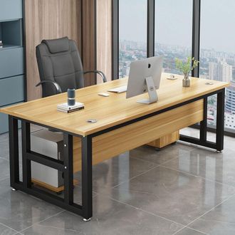 Generic Stabiler Schreibtisch Industrieller Schreibtisch Mit Robustem Metallgestell for Das Heimbüro Arbeitsplatz,PC Tisch for Büro Heimbüro Arbeitszimmer Woh