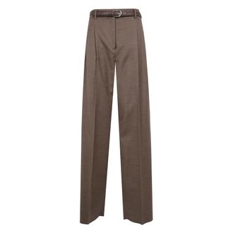 Max Mara Femme, Pantalons, Brun, Taille: 42 FR Wide Pantalons