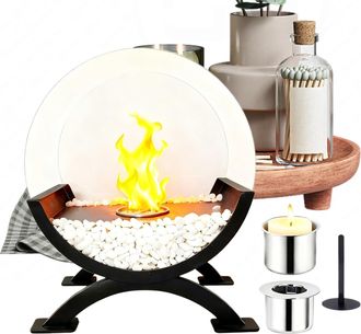 Generico Kleiner Tischkamin | Wiederverwendbarer tragbarer Kamin - Feuerstelle f&uuml;r den Au&szlig;enbereich - f&uuml;r Garten, Haus, Rasen im Freien, ein Mechanismus, Kopft