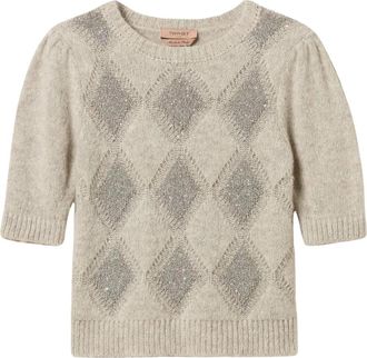 Twinset Rundhals-Strickware - - Knitwear - Damen - Grau - M