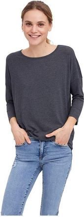 Vero Moda VERO Moda Damen Vmcarla 3/4 Top Ga Noos 3 4 T Shirt, Schwarz, L EU