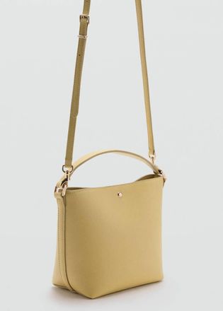 Mango Sac seau cuir synth&eacute;tique vanille - Femme - Taille unique - MANGO