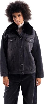 Vicolo Schwarze gewaschene Jeansjacke - - Jackets - Damen - Schwarzk - M