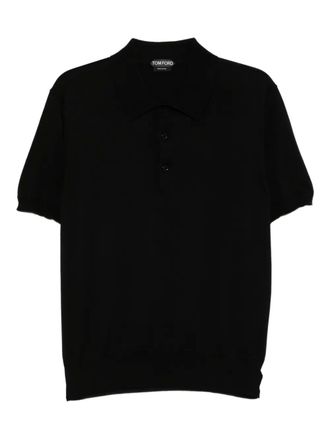 Tom Ford Kurz&auml;rmeliges Poloshirt - Schwarz