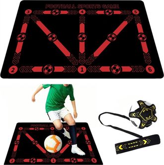 Generic Fußball Dribbling Trainingsmatte, Fußball Schritt Trainingsmatte Sportballkontrolle Schritt Anti Rutsch Matte Innenschalldämmung Kieselalgen Schlamm F