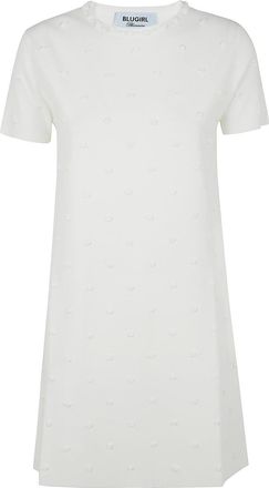 Blugirl Knielanges Kleid - Weiß