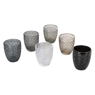 Villa D'Este Home Tivoli 5911618 Castle Stones Wasserglas, 325ml Kapazit&auml;t, 6 St&uuml;ck