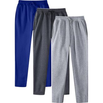 Generic Hose Herren Baggy - Herren Hose Casual Track Bundschn&uuml;rung mit Tasche f&uuml;r Workout Freizeit 3St&uuml;cke