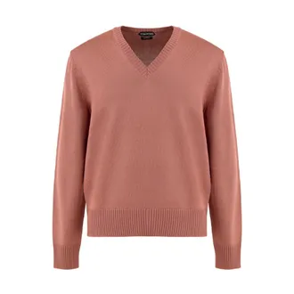 Tom Ford V-Ausschnitt Pullover - - Knitwear - Herren - Rosa - L