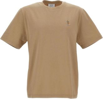 Maison Kitsun&eacute; Homme, Tops, Beige, Taille: L Dressed Fox T-shirt