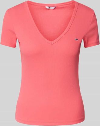 Tommy Jeans T-Shirt mit Label-Stitching