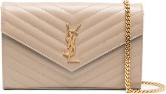 Saint Laurent Cassandre Leather Clutch Bag