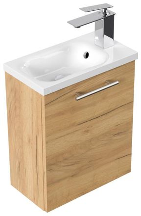 Magnolia Home Gäste WC Badmöbel Pico Slimline 40cm SoftClose Farbe Eiche Gold