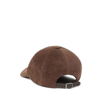 Brunello Cucinelli MCAP9F151 Suede Baseball Cap - Brown