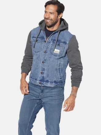 Jan Vanderstorm Jeansjacke INGMARK mit Kontrast-Kapuze