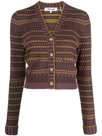 Diane Von Fürstenberg cardigan Gilda à motif en jacquard - Violet