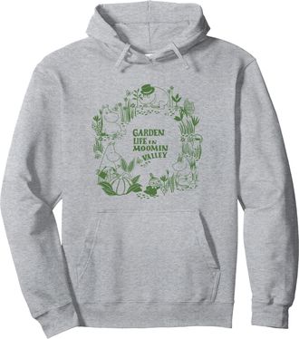 Moomin Mumin Garden Life In Moominvalley Green Print Pullover Hoodie