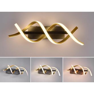 Trio Leuchten led Wandleuchte sequence dimmbar Lichtfarbe einstellbar Messing, Breite 47cm