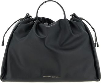 Brunello Cucinelli Femme, Sacs, Noir, Taille: ONE Size Mellow Grand Sac Shopper