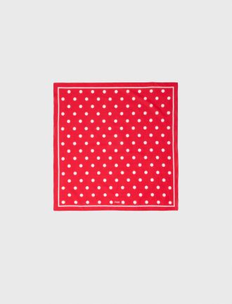 Maje Bandana &Agrave; Pois En Coton - Rouge - Maje